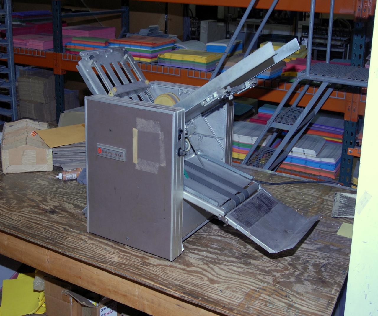 Lot #122: O&M Pro-Fold Tabletop Friction-feed Paper Folder - WireBids